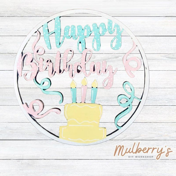 Happy Birthday Window Insert – Mulberry's DIY Workshop