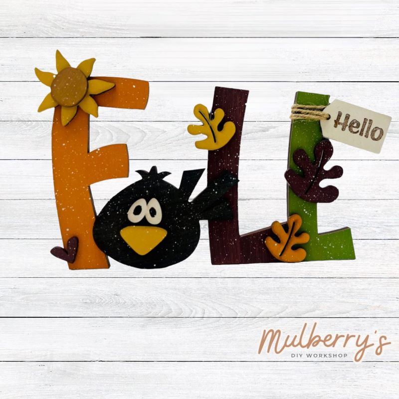 Fall Crow Mini Shelf Sitter – Mulberry's DIY Workshop