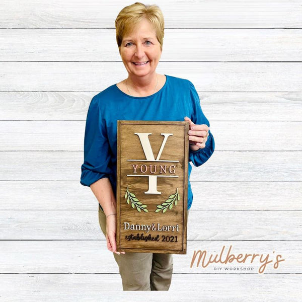 Personalized Monogram Sign – Mulberry's DIY Workshop
