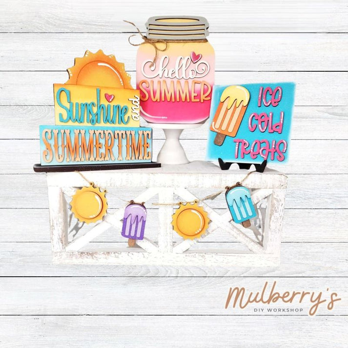 Summer Tray Set – Mulberry's DIY Workshop