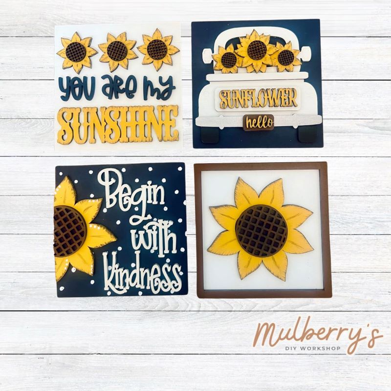 Sunflower 4x4 Decorative Tiles Mulberrys Diy Workshop