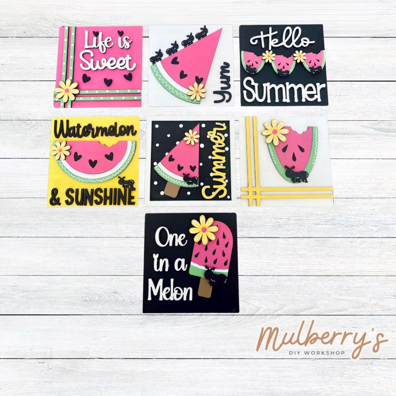 Watermelon 4x4 Decorative Tiles – Mulberry's DIY Workshop